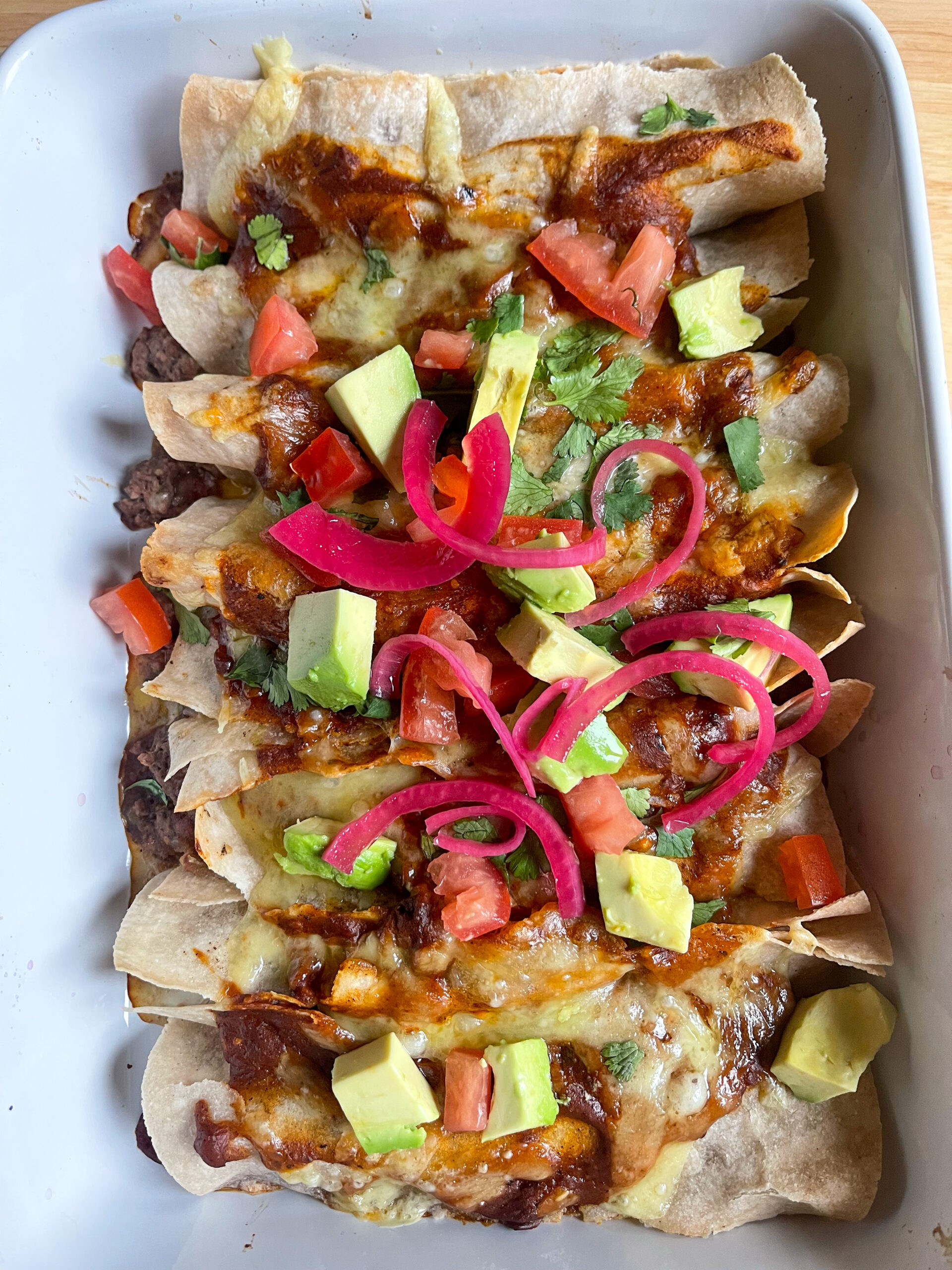 Healthy Beef Enchiladas - Happy Balanced Life