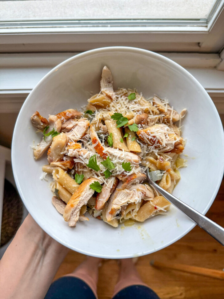 Lemon Penne Pasta - Happy Balanced Life